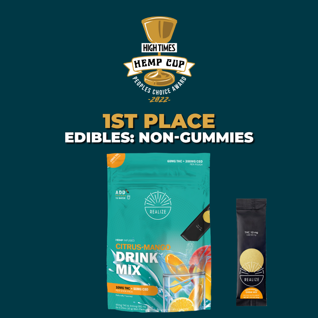 High TImes Hemp Cup 2022 - First Place Edibles: Non-Gummies, Realize C