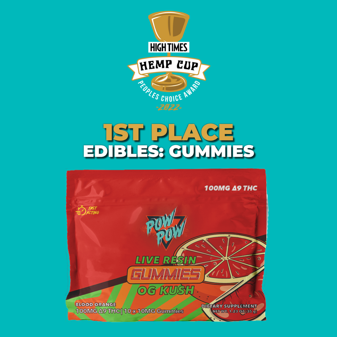 High TImes Hemp Cup 2022 - First Place Edibles: Gummies, Pow Pow OG Ku ...