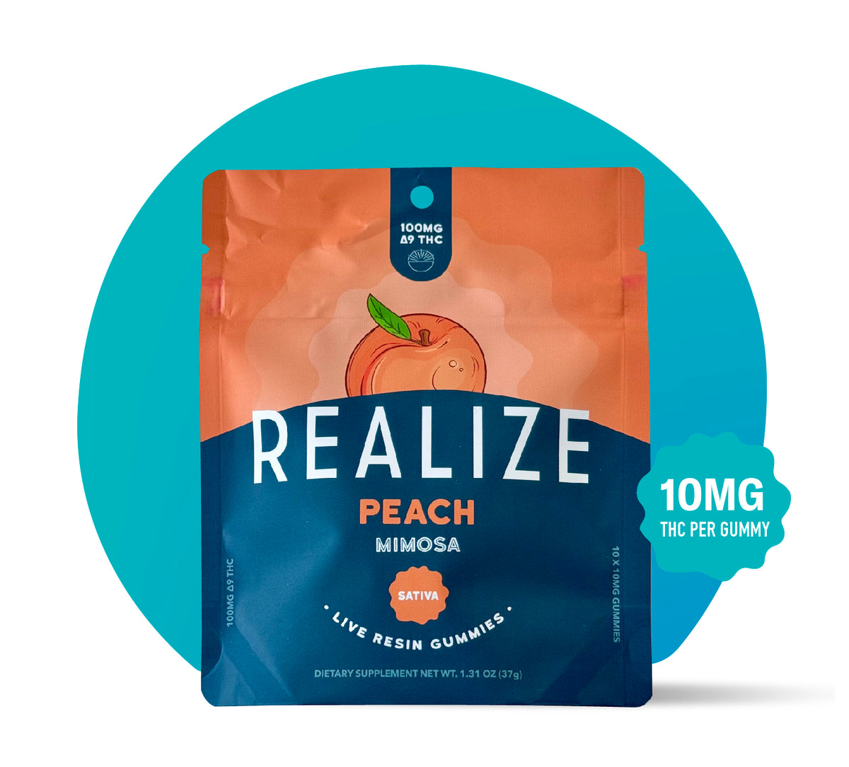 Peach - Mimosa Live Resin Gummies – Realize