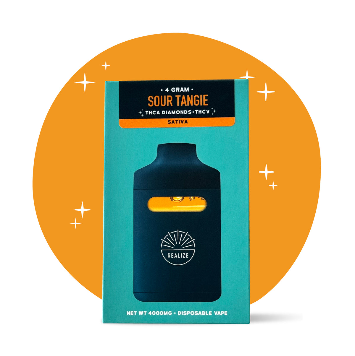 Sour Tangie Diamond Bar THCA Disposable - Realize | Realize
