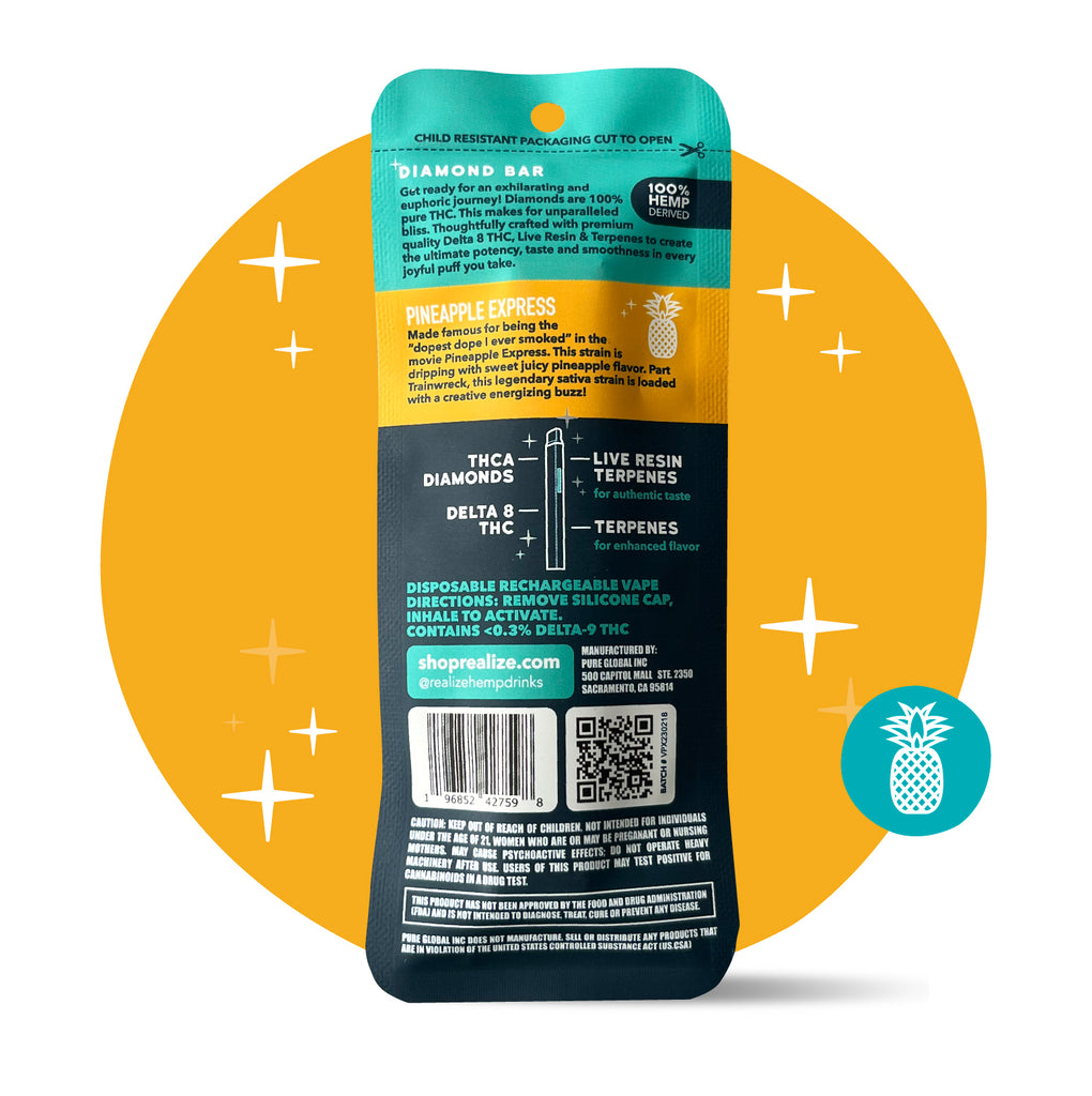 Pineapple Express Delta 8 Disposable - Realize | Realize